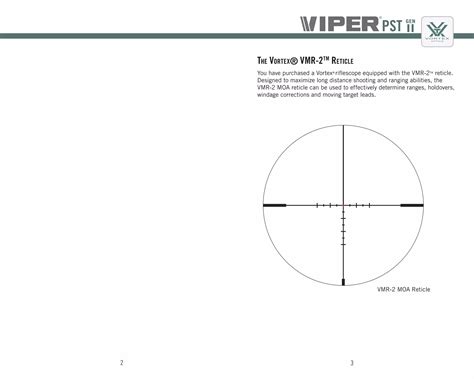 Reticle Manual Vortex Viper Pst Gen Ii Vmr 2moa Pdf