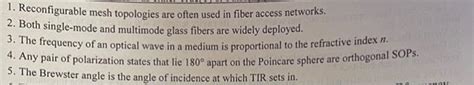 Solved 1 Reconfigurable Mesh Topologies Are Often Used In