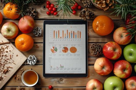 Fresh Oranges And Apples Data Analysis Premium Ai Generated Image