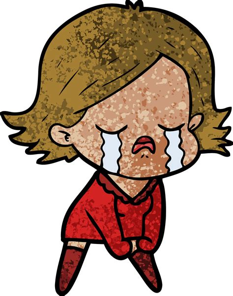 Cartoon Girl Crying Drawing 46957283 Png