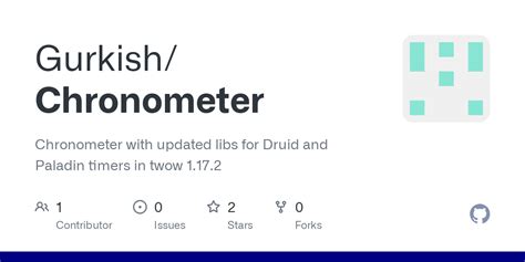 Github Gurkish Chronometer Chronometer With Updated Libs For Druid And Paladin Timers In Twow