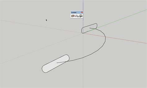 extrude along path with start and end point shape pro sketchup