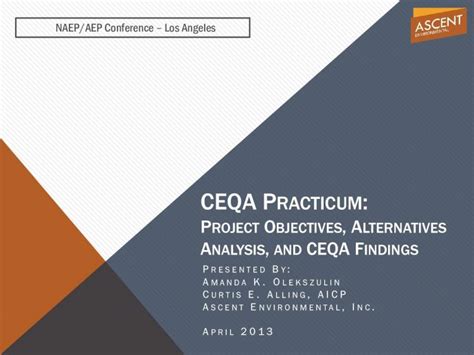 Pdf Ceqa Practicum Project Objectives Alternatives Analysis Dokumentips