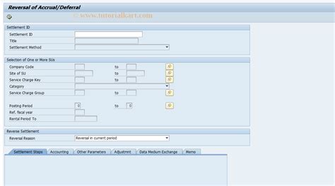 RESCRVAL SAP Tcode Reversal Of Accrual Deferral Transaction Code