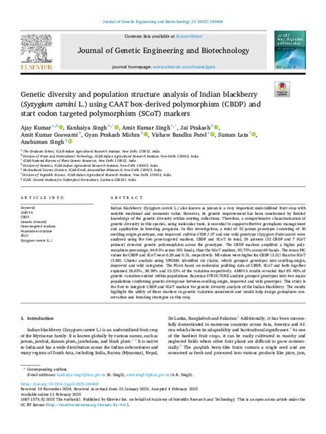 Pdf Genetic Diversity And Population Structure Analysis Of Indian