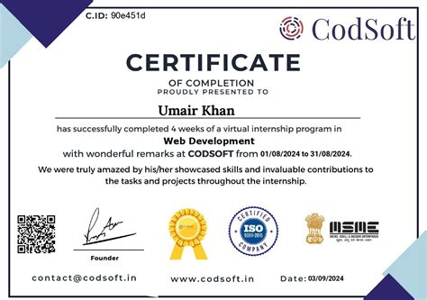 Umair Khan On Linkedin Codsoft Internship Webdevelopment