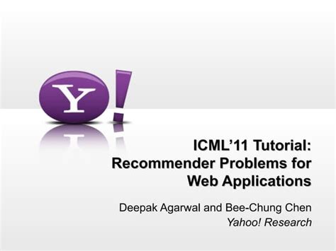 Recommender Systems Tutorial Part 1 Introduction Ppt