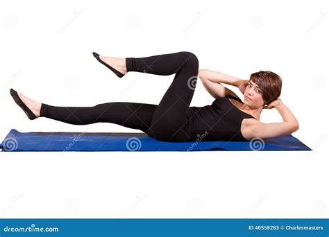 Pilates Criss Cross Stock Afbeelding Image Of Geschiktheid 40558283