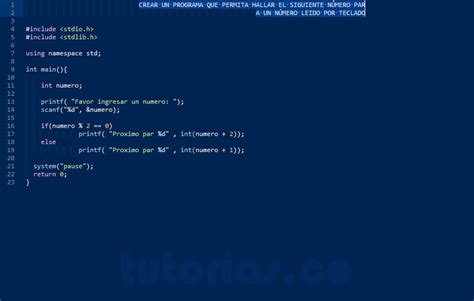 Sentencia If Else Turbo C El Siguiente Numero Par