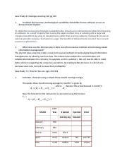 Calculate A Forecast Using A Simple Three Month Moving Average The Simple Three Course Hero