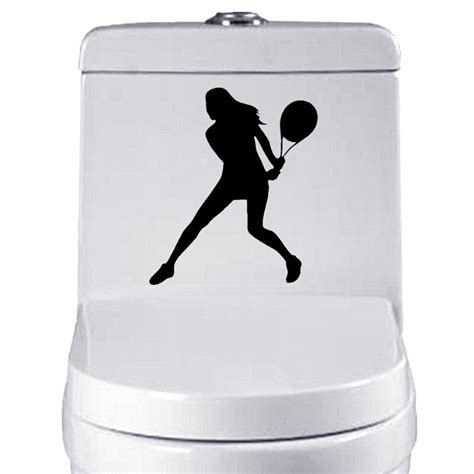 Wc Stickers Tennis Vrouwen Verwijderbare Een Stuk Grandado