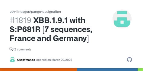 Xbb191 With Sp681r 7 Sequences France And Germany · Issue 1819