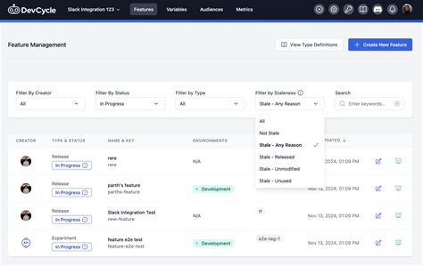 Stale Feature Notifications Devcycle Docs