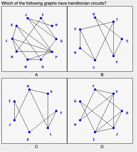 solved which of the following graphs have hamiltonian