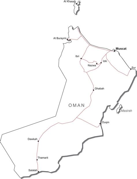 Printable Oman Country Map Free Download And Print For You
