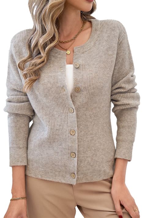Somer Womens Cardigan Sweaters Long Sleeve Sweaters For Women Button