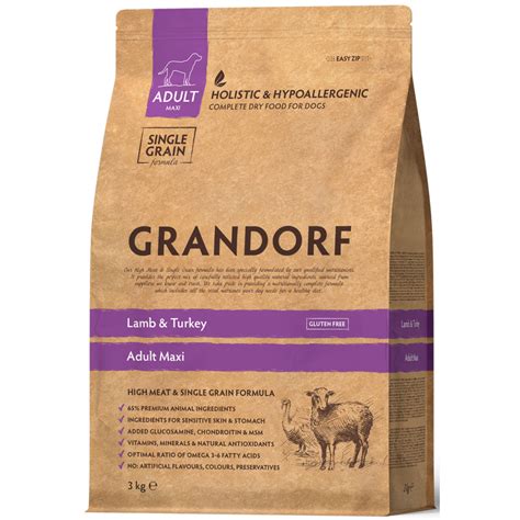 Купить Grandorf (Грандорф) Lamb & Turkey Adult Maxi Breeds сухой корм ...