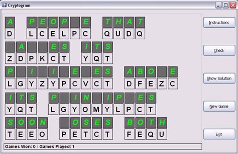 Programming Example Cryptogram