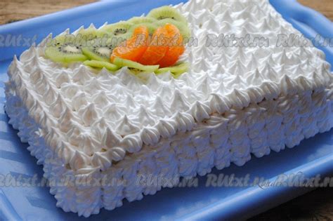 Бисквитный торт с фруктами и сметанным кремом 18 фото в рецепте