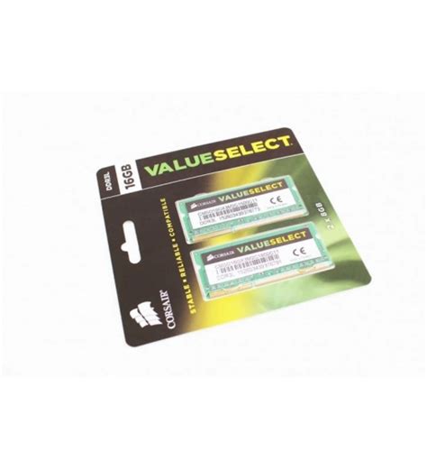 KIT Memorie Ram DDR3 Laptop Corsair 16GB 2x8GB Value Select