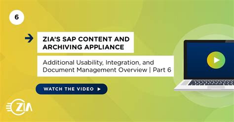 Welcome To Part Six Of Zias Series On The Sap Content And Archiving