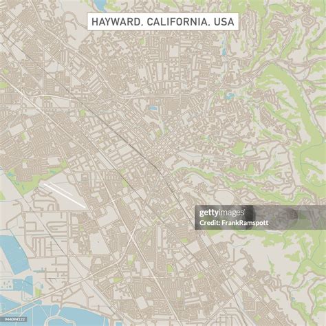 Hayward California Us City Street Map High Res Vector Graphic Getty