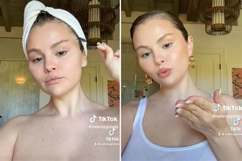 See Selena Gomez Go From Make Up Free To Everyday Glam In Getting Ready TikTok