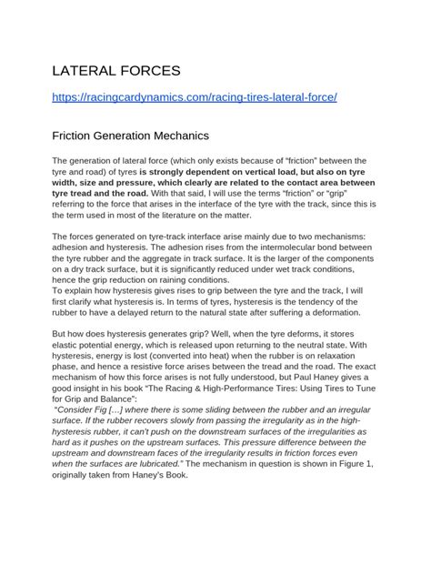 The Lateral Forces Pdf