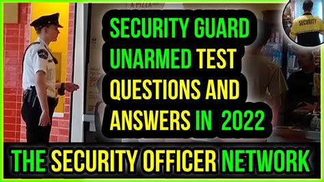 Security Guard Practice Test Questions And Answers