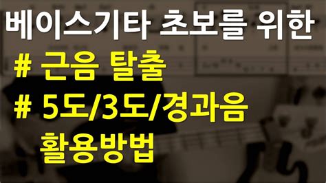 베이스기타 오픈강의40 초보 근음탈출을 위한 5도 3도 옥타브 경과음 활용 베이스기타독학 베이스독학 Youtube
