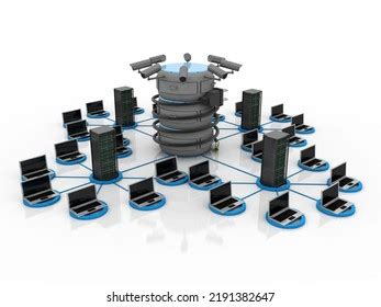 3d Rendering Computer Network Connected Database Stock Illustration 2191382647 | Shutterstock