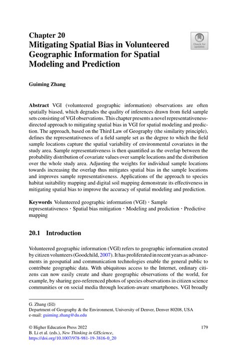 Pdf Mitigating Spatial Bias In Volunteered Geographic Information For