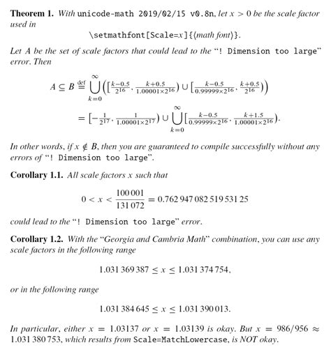 Xetex Dimension Too Large Error When Setmathfont Has The Option