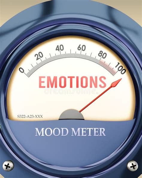 Emotions And Mood Meter That Is Hitting A Full Scale Showing A Very High Level Of Emotions