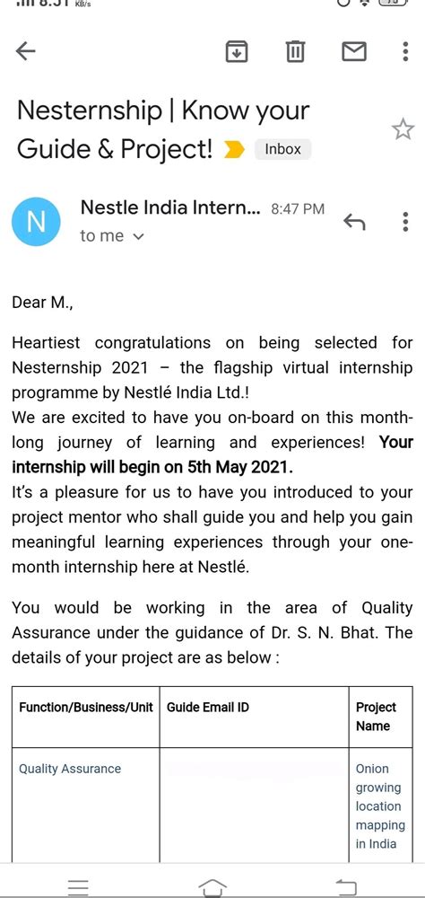 Nesternship2021 Nestlé Internship Foodtechnology Qualityassurance