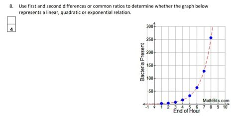 solved 8 use first and second differences or common ratios