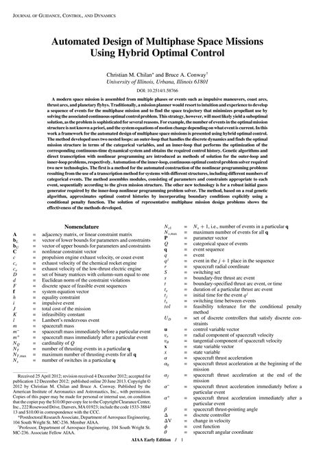 Automated Design Of Multiphase Space Missions Using Hybrid Optimal Contro 1 Pdf