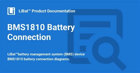 Bms1810 Battery Connection Libat™ Product Documentation