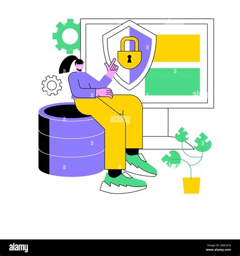 cyber security abstract concept vector illustration protection of