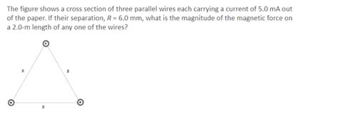 Solved The Figure Shows A Cross Section Of Three Parallel