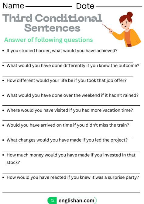 Third Conditional Worksheets And Exercises With Answers