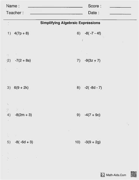 Grade 8 Linear Equations