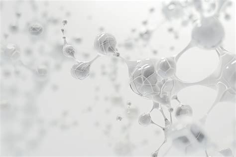 White Molecular Structure Abstract Art With Fluid Dynamics And Scientific Patterns For Modern