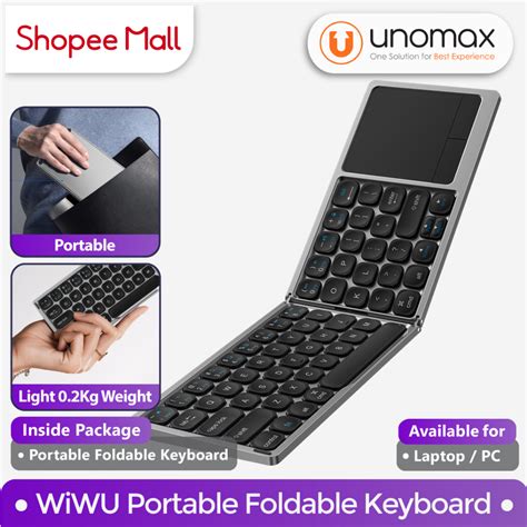 Jual Wireless Keyboard WiWU Foldable Portable With Touchpad For Laptop PC Shopee Indonesia