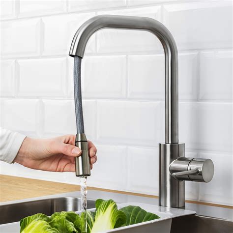 Älmaren Torneira Mistur Ctubo Extensível Cor De Aço Ikea