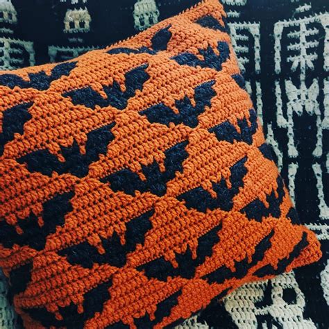 Finished My Bat Pillow Today Goes Very Well With My All Skulls Blanket