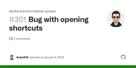 Bug With Opening Shortcuts Issue Tjackenpacken Taskbar Groups GitHub
