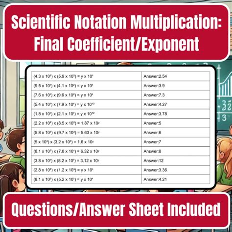 Scientific Notation Multiplication Final Coefficient Exponent I0022