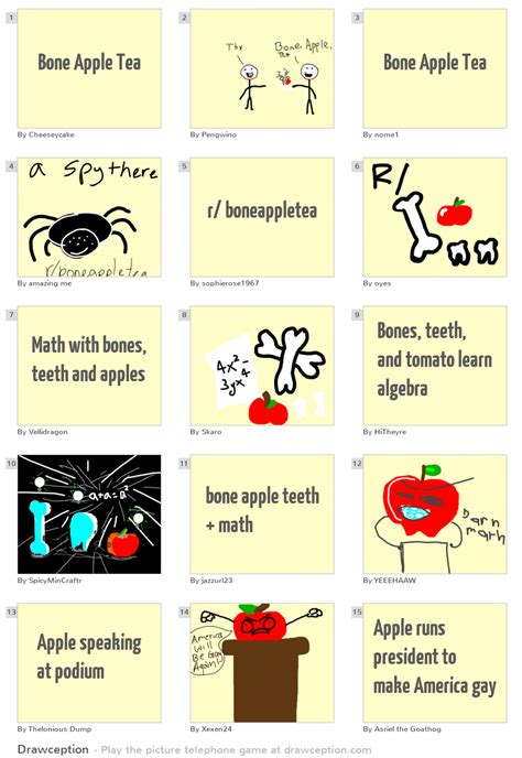 Bone Apple Tea Drawception