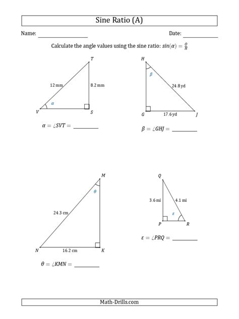 Trigonometry Sohcahtoa Sine Ratio Angles 001 1473779628 Pdf